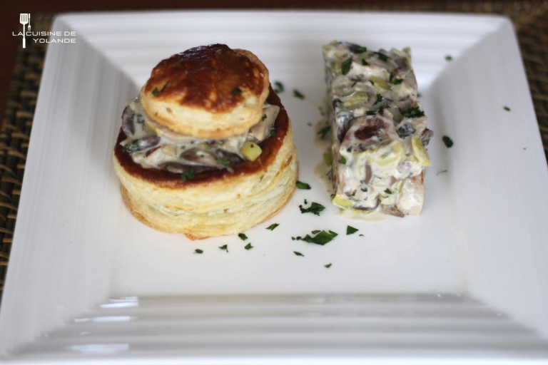 Vol-au-vent de boudin truffé à la fondue de poireaux . – la cuisine de ...